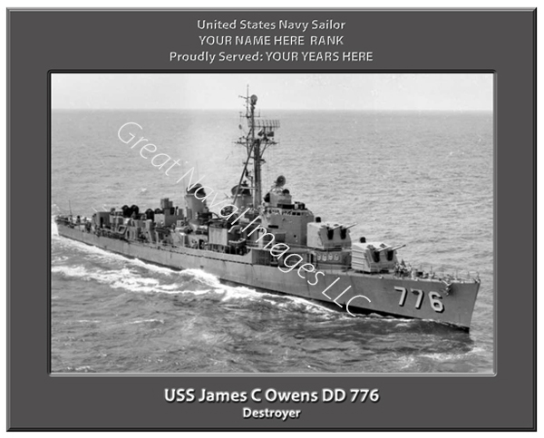 USS James C Owens DD 776 : Personalized Navy Ship Photo 2 ⋆ Great Naval ...