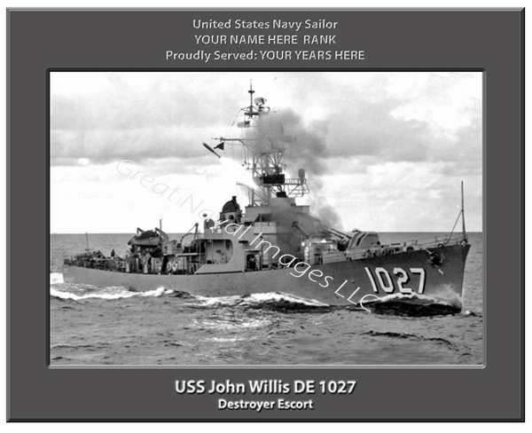 USS John Willis DE 1027: Personalized Navy Ship Photo 3 ⋆ Great Naval ...