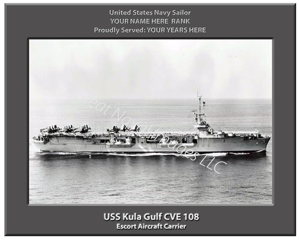 USS Kula Gulf CVE 108: Personalized Navy Ship Photo 3 ⋆ Great Naval ...