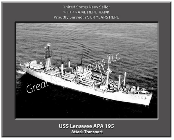 USS Lenawee APA 195 : Personalized Navy Ship Photo 2 ⋆ Great Naval ...