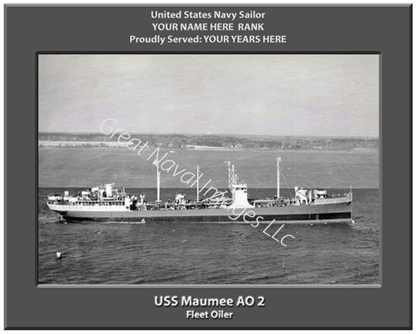 USS Maumee AO 2: Personalized Navy Ship Photo 2 ⋆ Great Naval Images LLC
