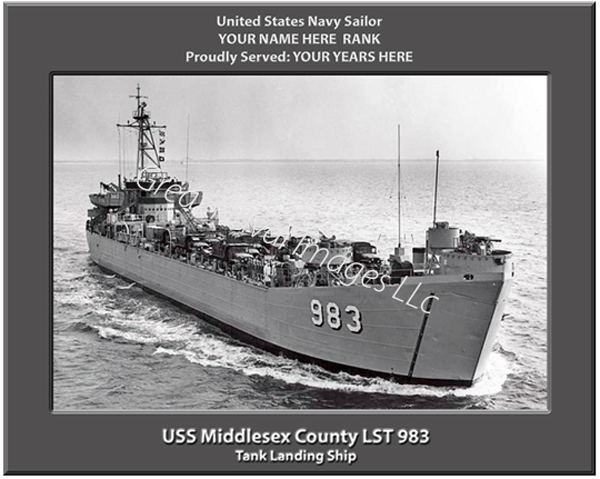 USS Middlesex County LST 983: Personalized Navy Ship Photo 2 ⋆ Great ...