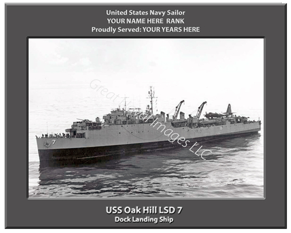 USS Oak Hill LSD 7: Personalized Navy Ship Photo 2 ⋆ Personalized US ...