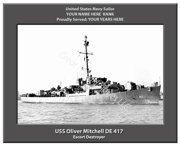 USS Oliver Mitchell DE 417: Personalized Navy Ship Photo 2 ⋆ Great ...