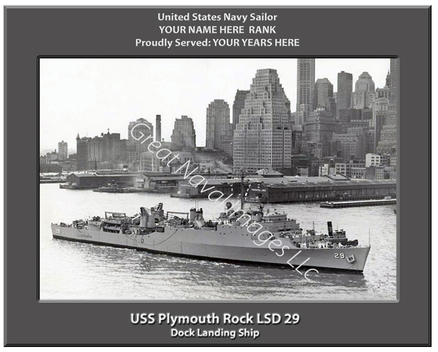 USS Plymouth Rock LSD 29: Personalized Navy Ship Photo 2 ⋆ Great Naval ...