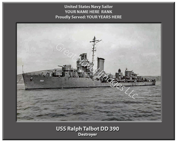 USS Ralph Talbot DD 390: Personalized Navy Ship Photo 2 ⋆ Great Naval ...