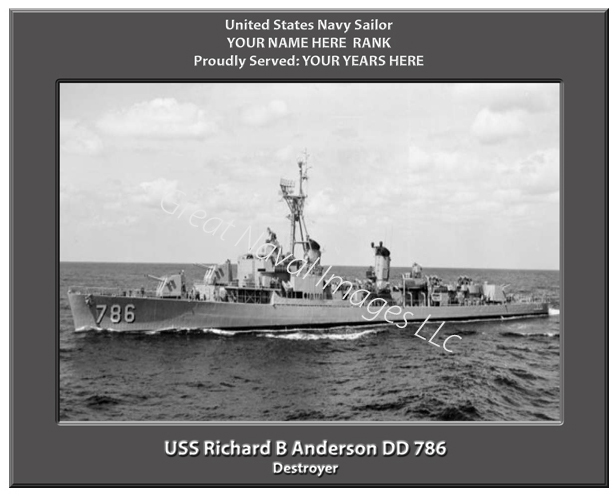 USS Richard B Anderson DD 786: Personalized Navy Ship Photo 2 ⋆ Great ...