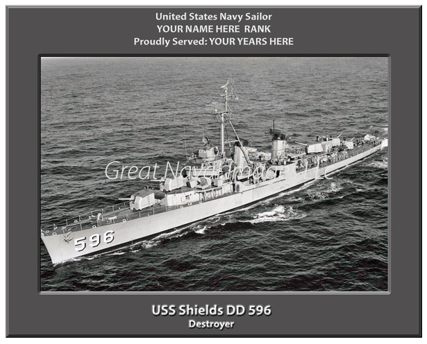 USS Shields DD 596: Personalized Navy Ship Photo 2 ⋆ Great Naval Images LLC