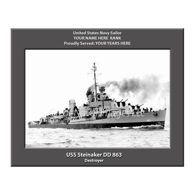 USS Steinaker DD 863: Personalized Navy Ship Photo ⋆ Great Naval Images ...