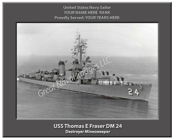USS Thomas E Fraser DM 24: Personalized Navy Ship Photo 2 ⋆ Great Naval ...