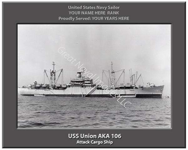 USS Union AKA 106: Personalized Navy Ship Photo 2 ⋆ Great Naval Images LLC